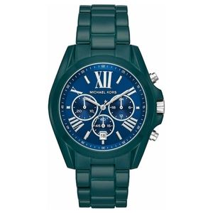 Michael Kors | Accessories | Nwt Mk Bradshaw Teal Coated Chronograph ...